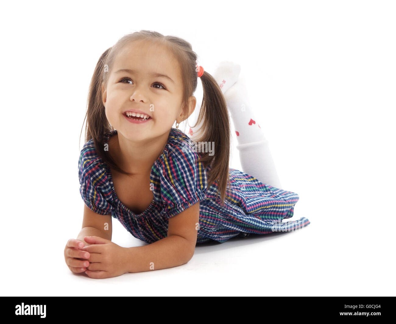 Little girl in studio Stock Photo - Alamy