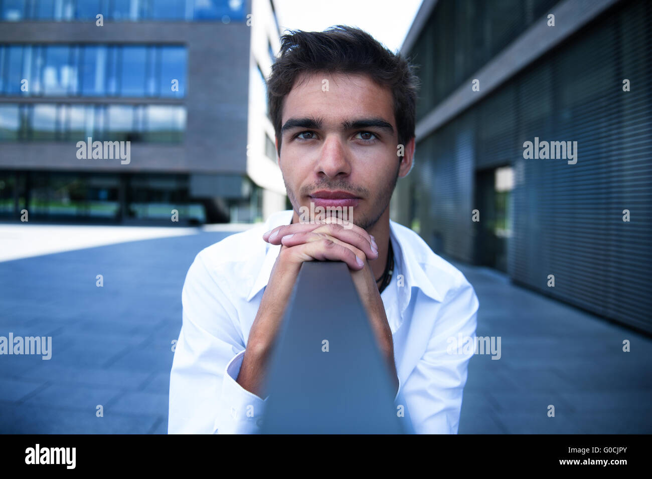 portrait of a young, successful business man Stock Photo - Alamy