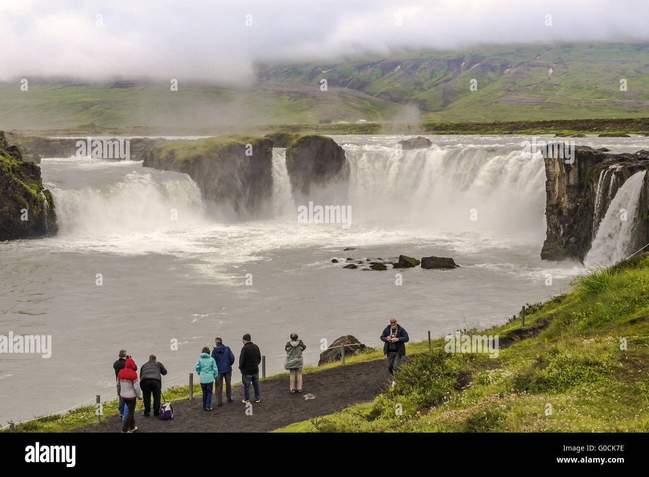 The Godafoss Waterfalls Akureyri Iceland Stock Photo - Alamy