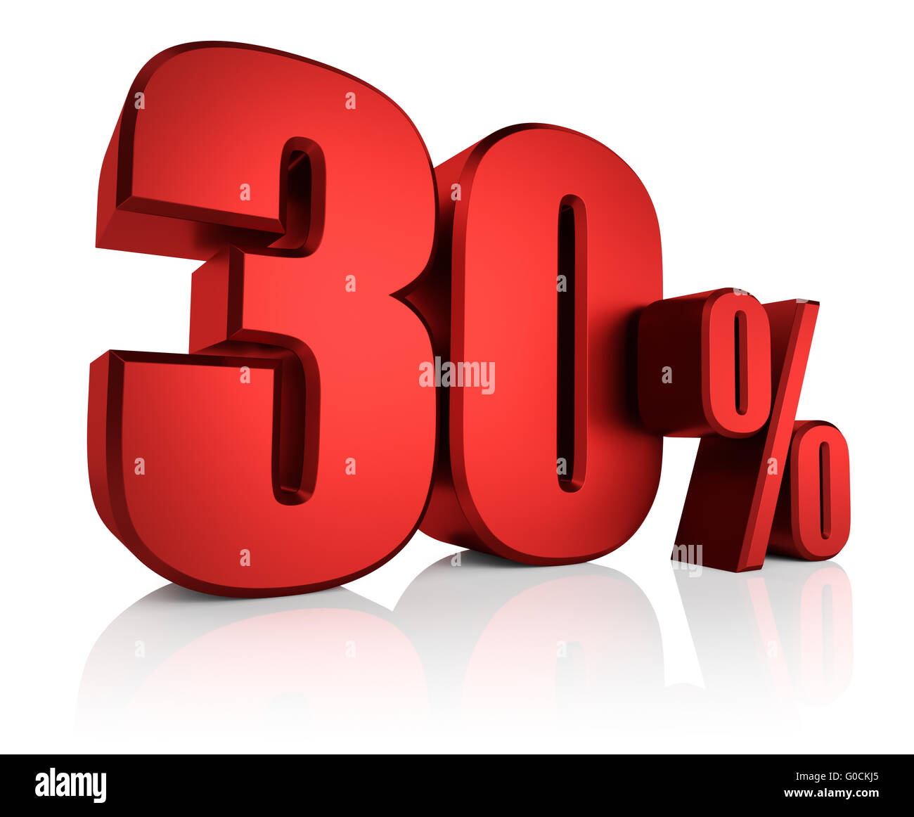 Red 30 Percent Stock Photo - Alamy