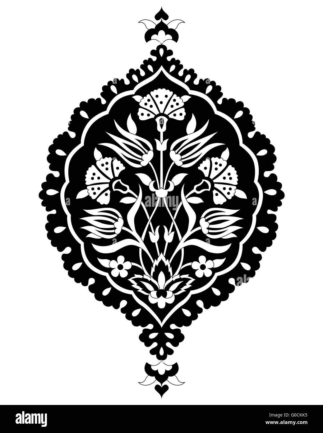Islamic pattern border Black and White Stock Photos & Images - Alamy