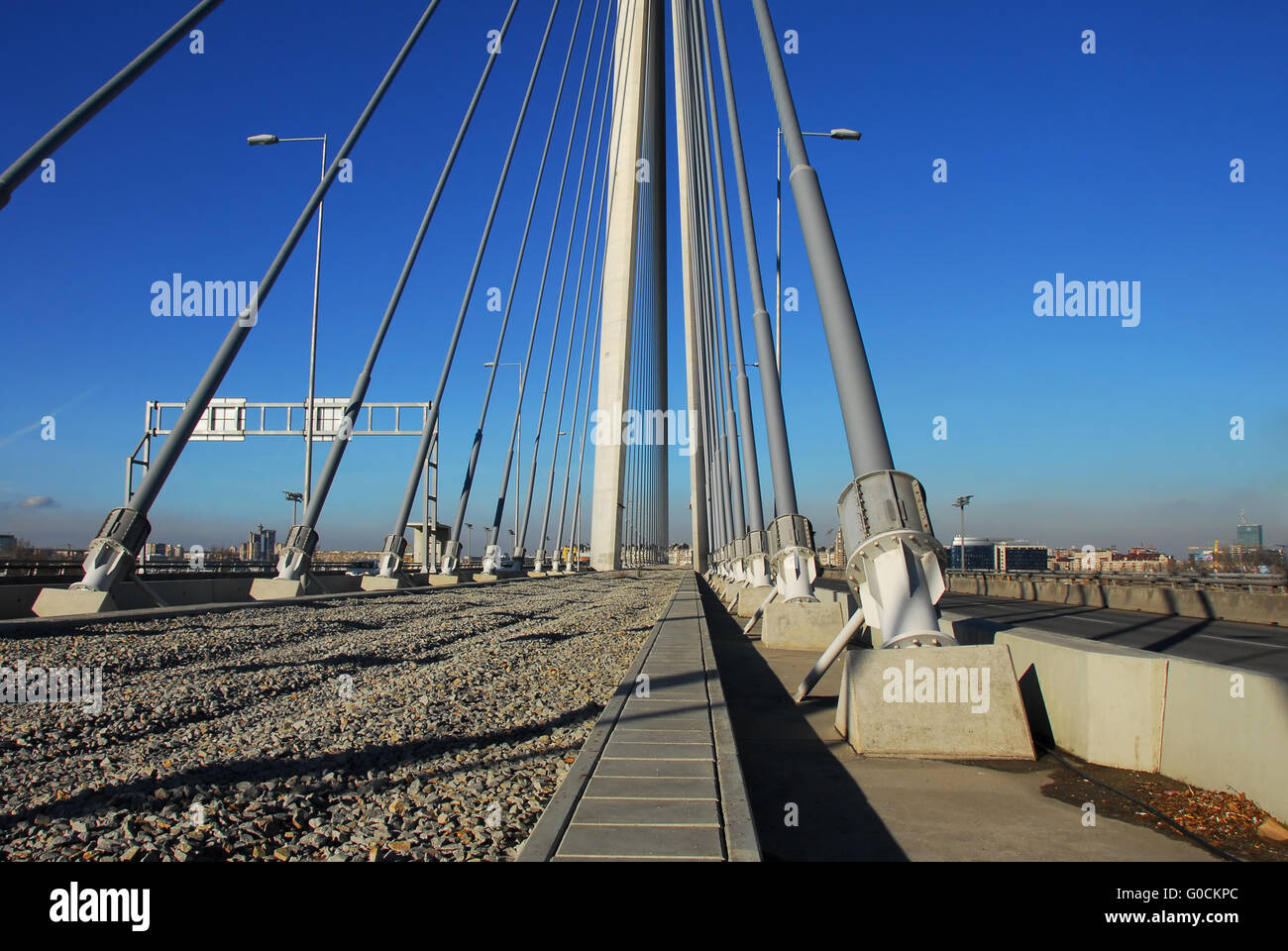 Ada bridge in Belgrade Stock Photo - Alamy