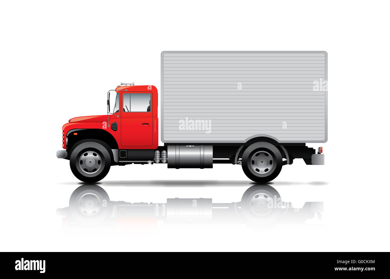 Semi truck trailer van box hi-res stock photography and images - Alamy