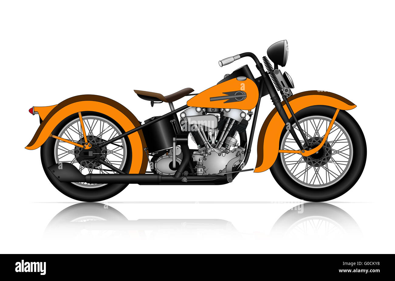 Vintage motorbike illustration hi-res stock photography and images - Alamy