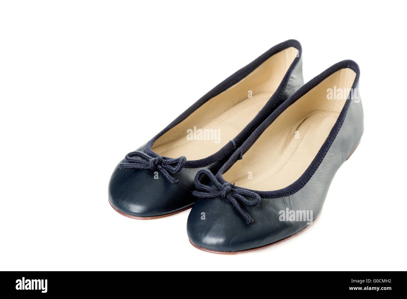 Pair of female shoes over white background right side view Stock Photo ...