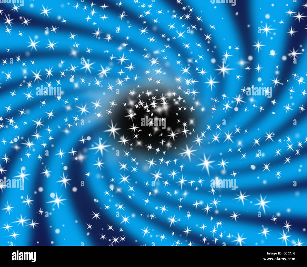Stars falling out from cosmic spiral to black hole Stock Photo - Alamy