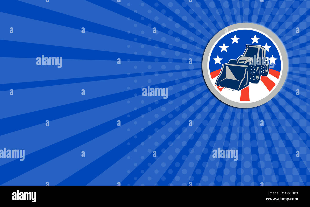 Business card American Mechanical Digger Excavator Circle Stock Photo ...