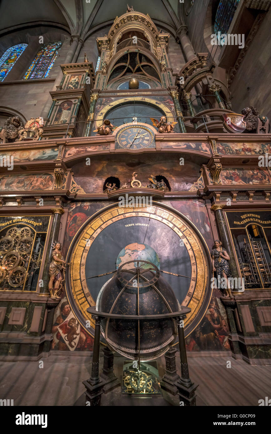 Astronomical clock of the Strasbourg Cathedral, Strasbourg, Alsace ...