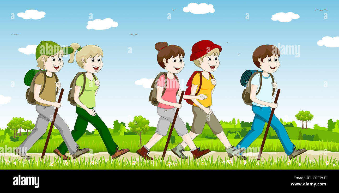 Wanderer drawing hi-res stock photography and images - Alamy