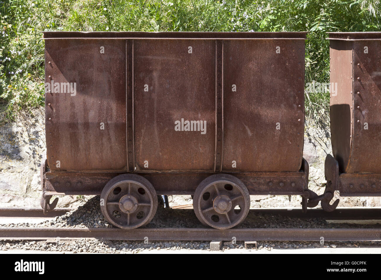Old rusty railway wagon in Capoliveri, Elba, Italy Stock Photo - Alamy