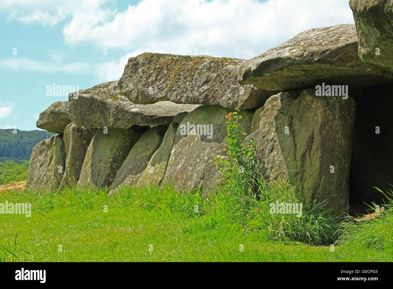 Megalithic grave in Brittany, France Stock Photo - Alamy