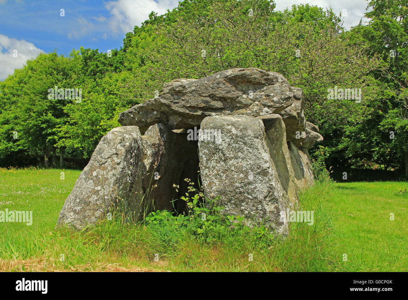 Megalithic grave in Brittany, France Stock Photo - Alamy
