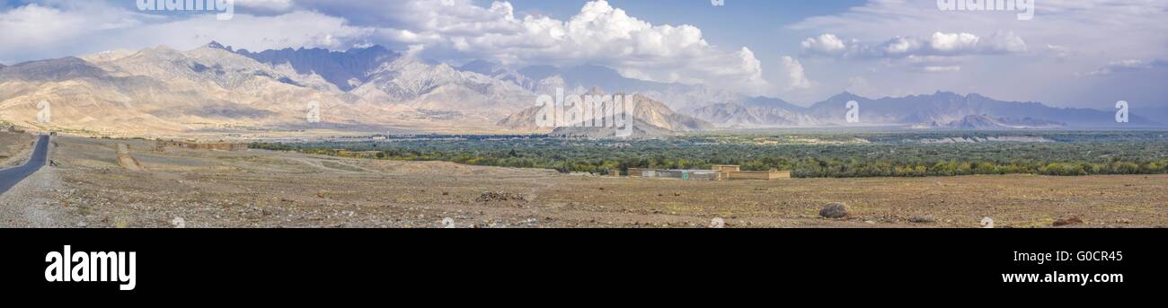 Scenic panorama of arid landscape around Kabul in Afghanistan Stock ...