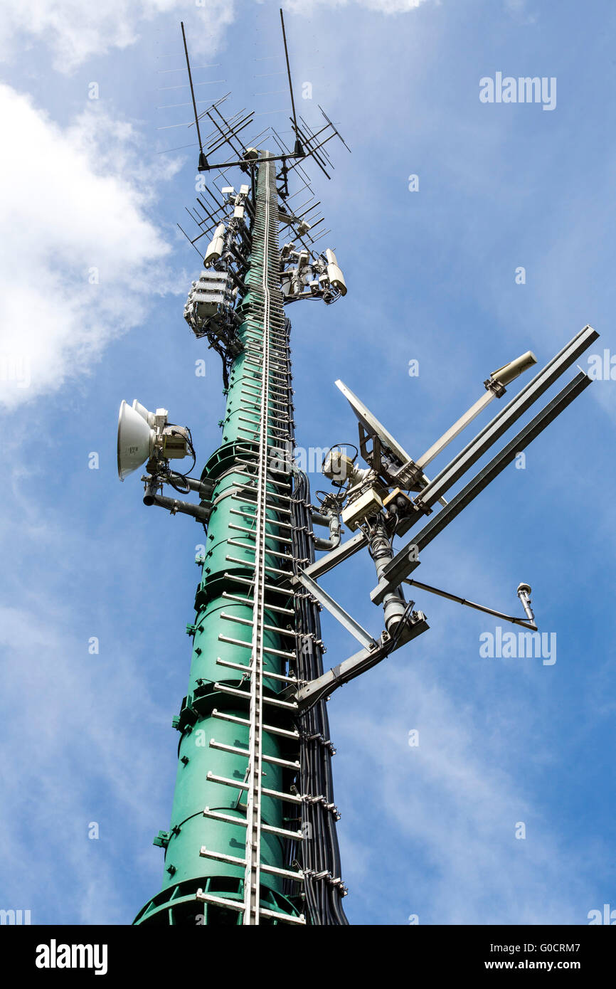 Radio mast with various antenna systems for mobile and other ...