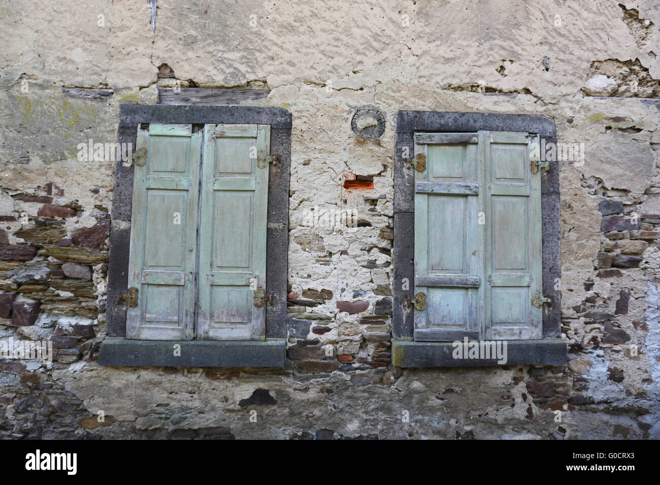 Old Wooden Window Shutters Stock Photo - Alamy