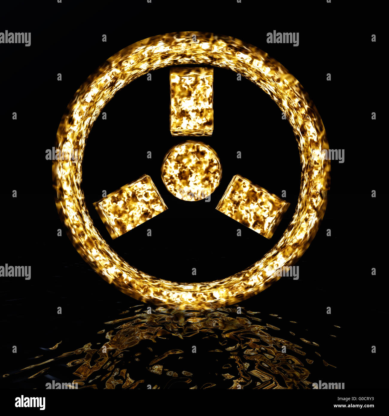 Digital Illustration of a Radioactivity Sign Stock Photo - Alamy