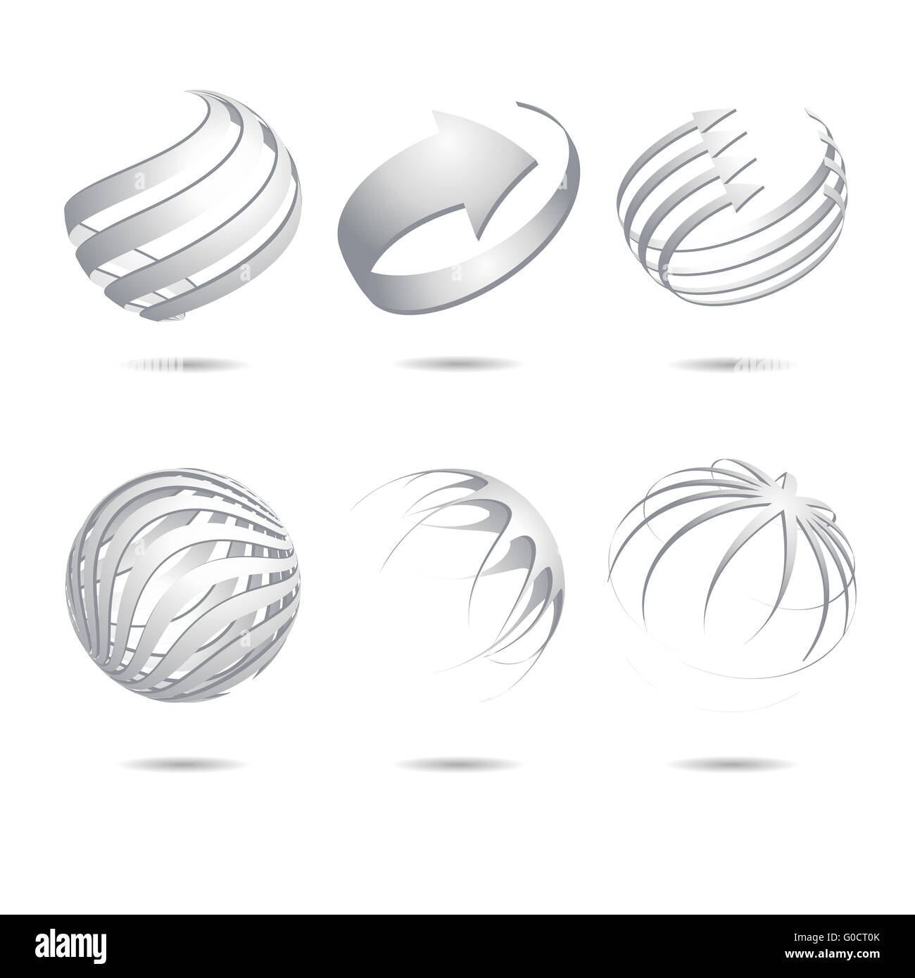 Abstract sphere icons collection Stock Photo - Alamy