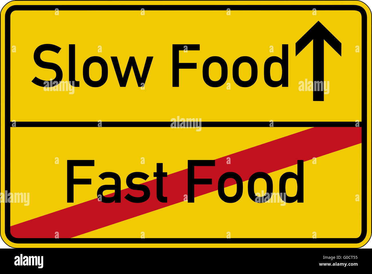 Slow Food and Fast Food Stock Photo - Alamy
