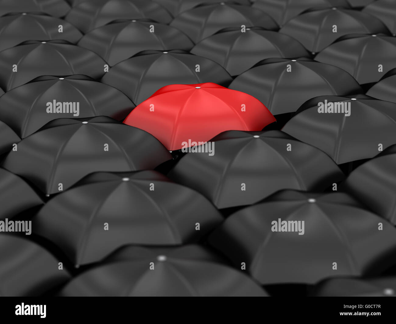unique red umbrella Stock Photo - Alamy