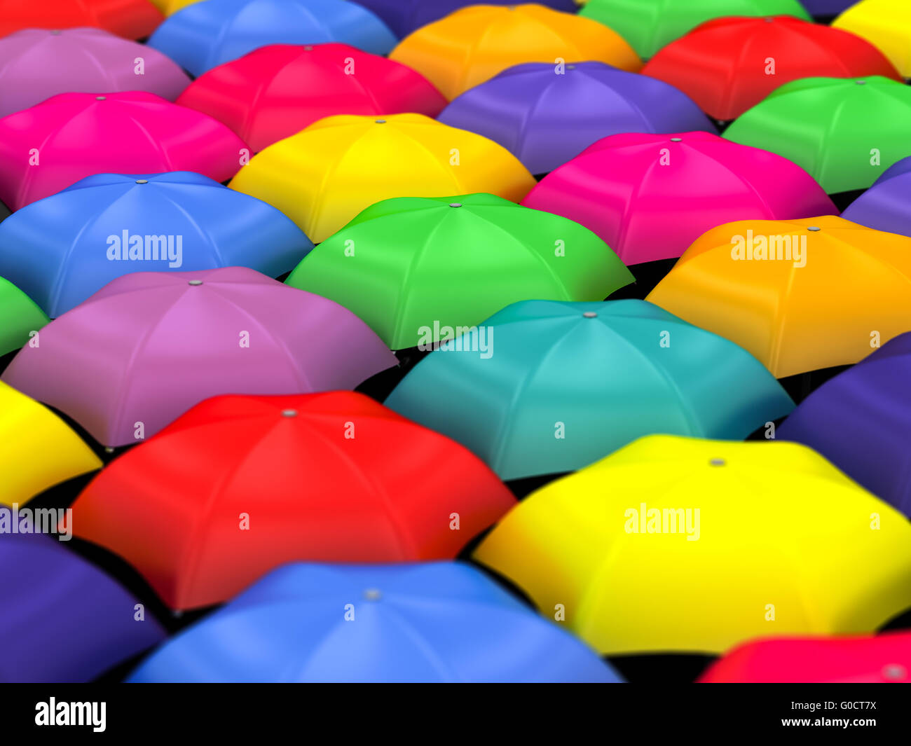 Unique blue umbrella many black hi-res stock photography and images - Alamy