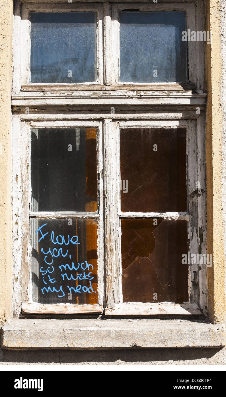 Old weathered grunge window of neglected abandoned Stock Photo - Alamy
