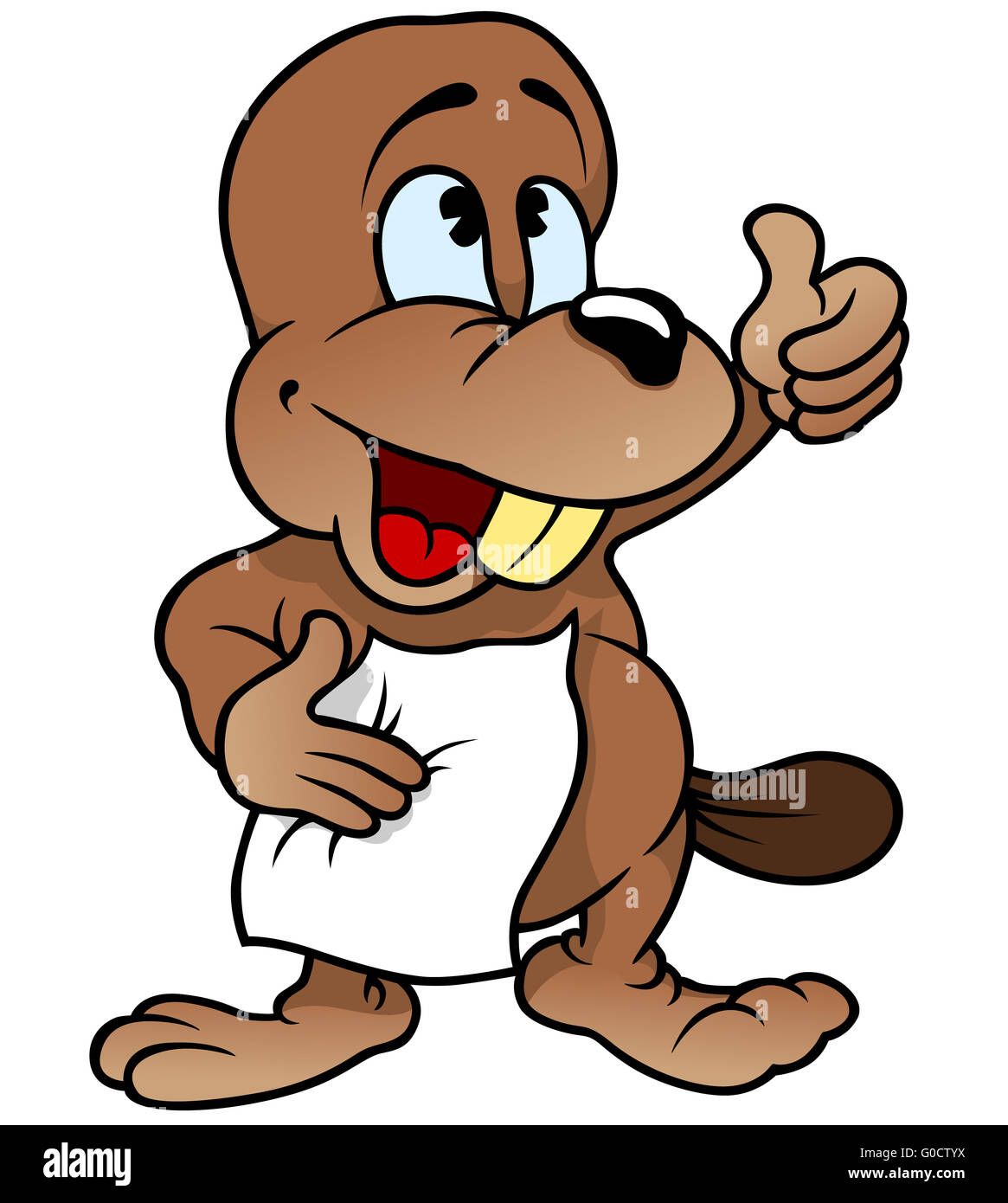 Smiling beaver cartoon hi-res stock photography and images - Alamy