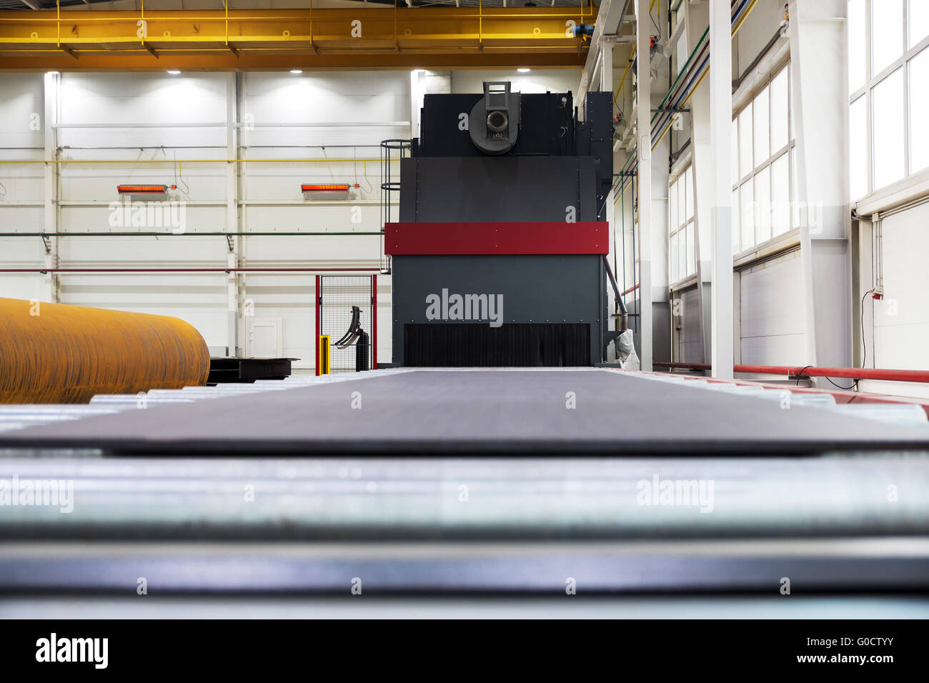 Shot blasting machine for processing of metal Stock Photo - Alamy