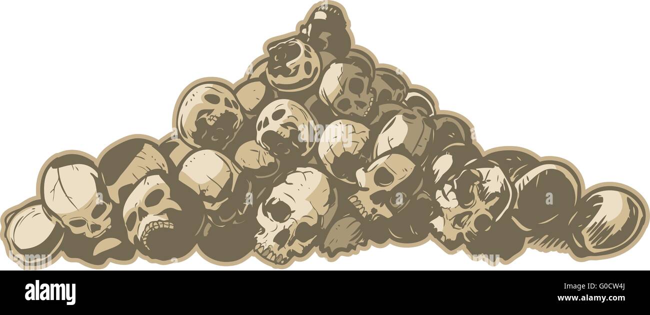 Human bones pile Stock Vector Images - Alamy