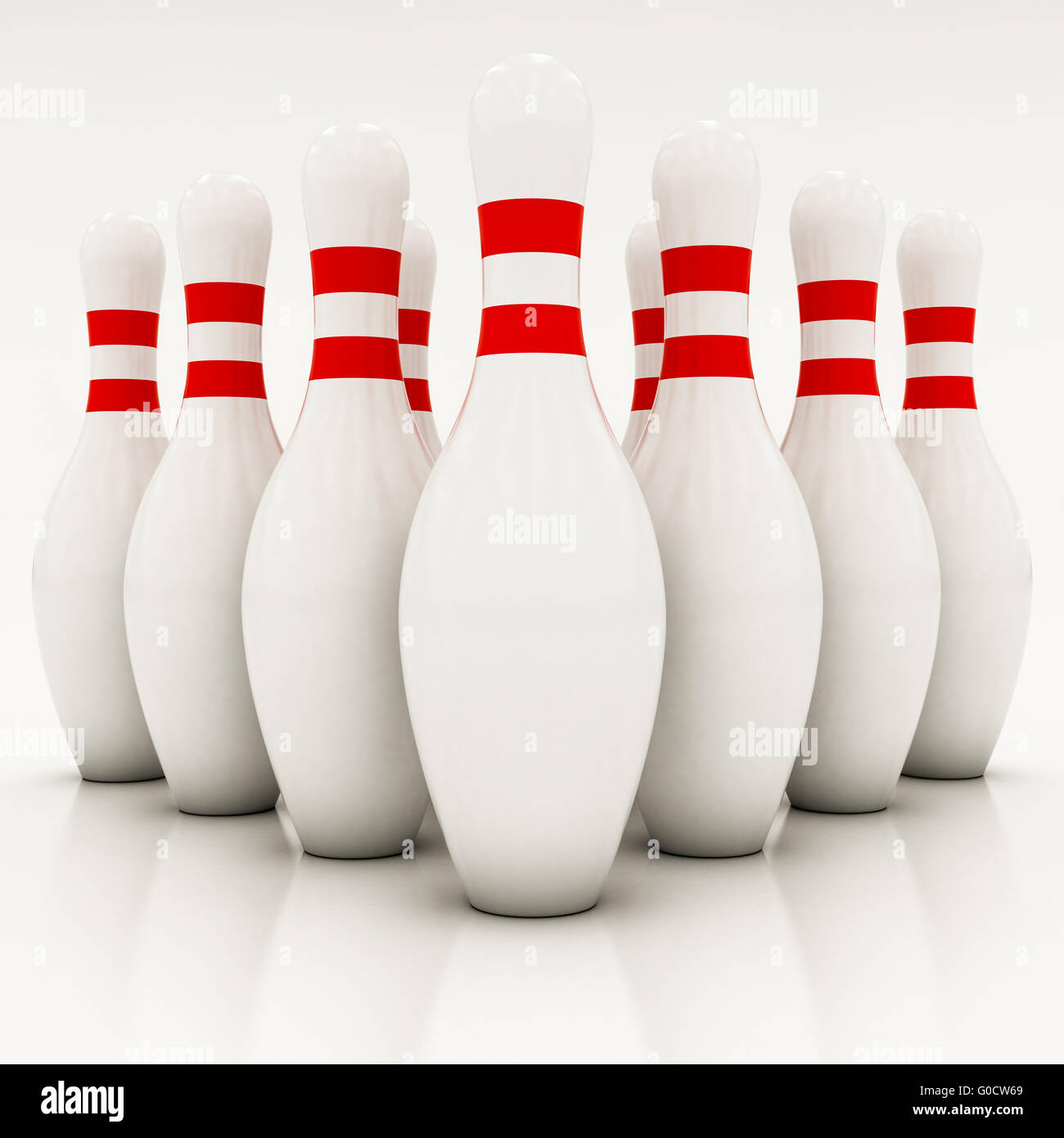 white bowling pins Stock Photo - Alamy