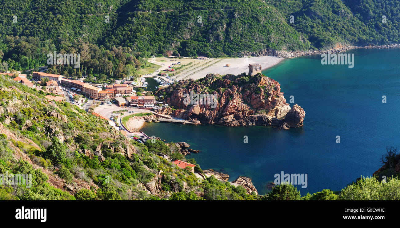 Porto Marina in the Gulf of Porto - Corsica Stock Photo - Alamy