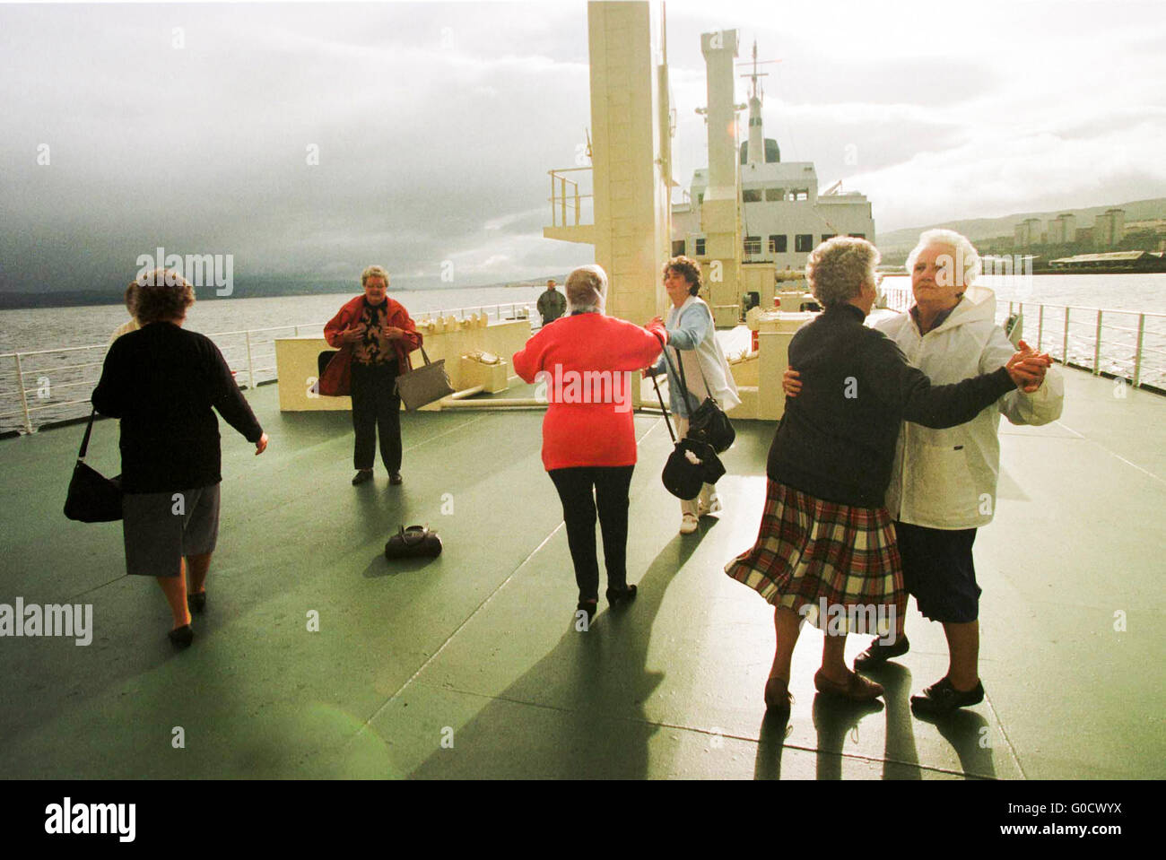 Going Doon the Water on the Clyde in the sludge boat Stock Photo - Alamy