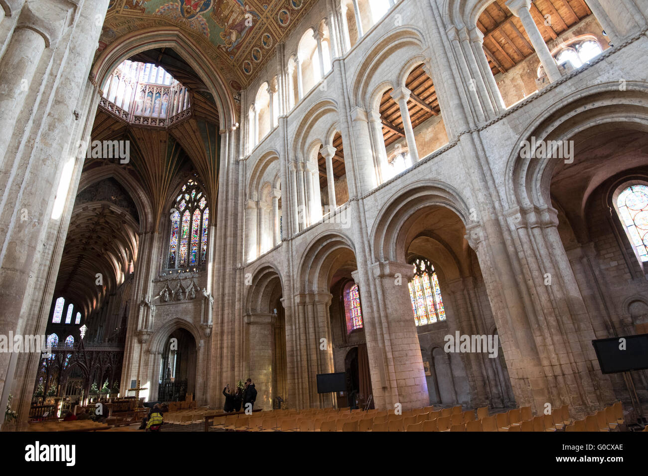 Ely Cathedral interior detail Stock Photo - Alamy