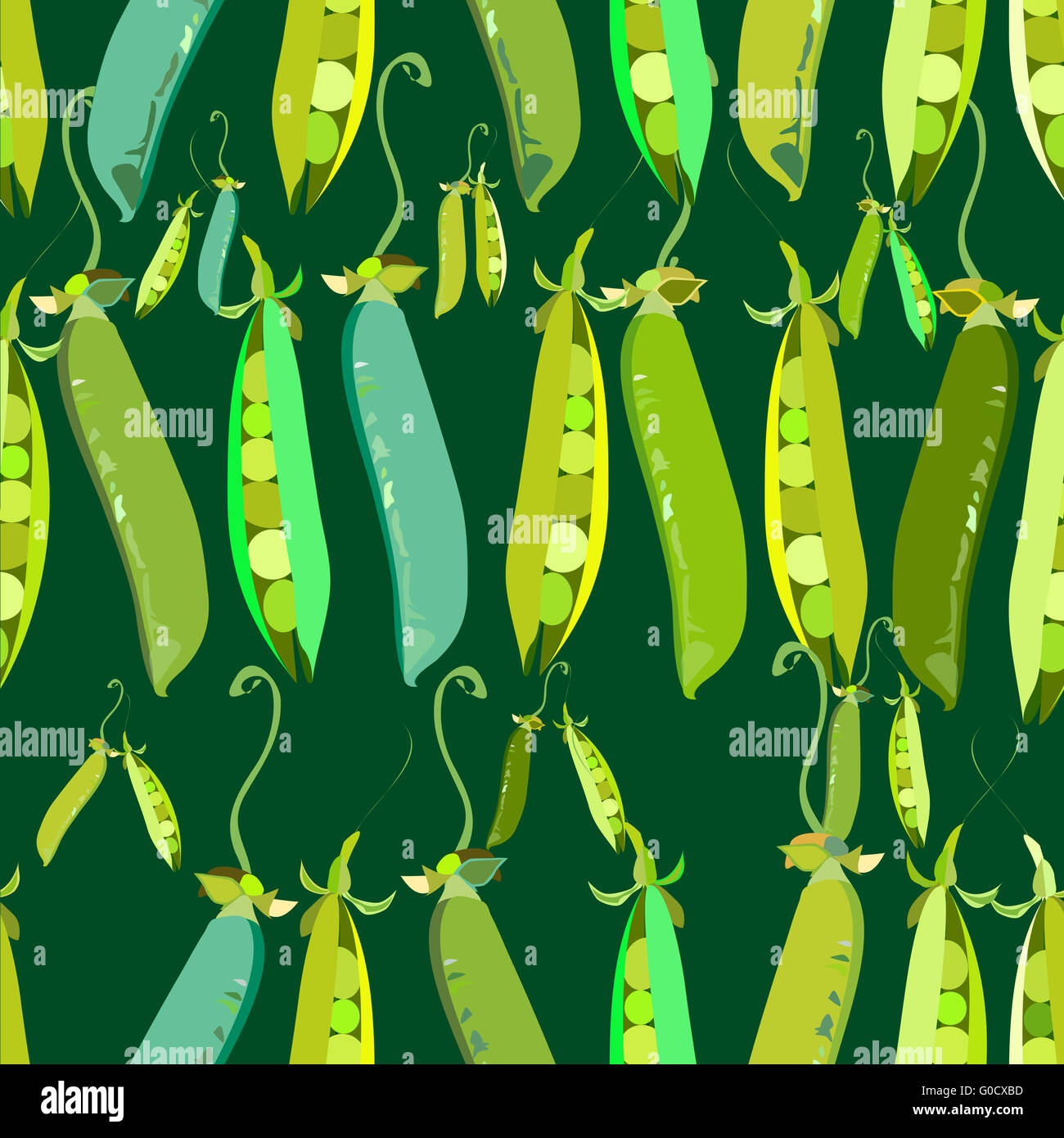 peapod seamless pattern Stock Photo - Alamy