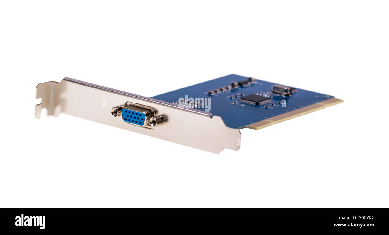Computer video capture card isolated on white Stock Photo - Alamy