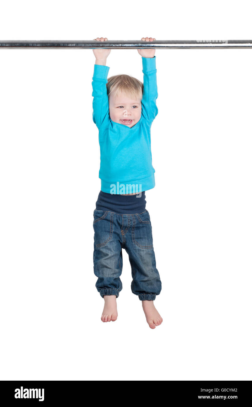 Horizontal bar hanging child hi-res stock photography and images - Alamy