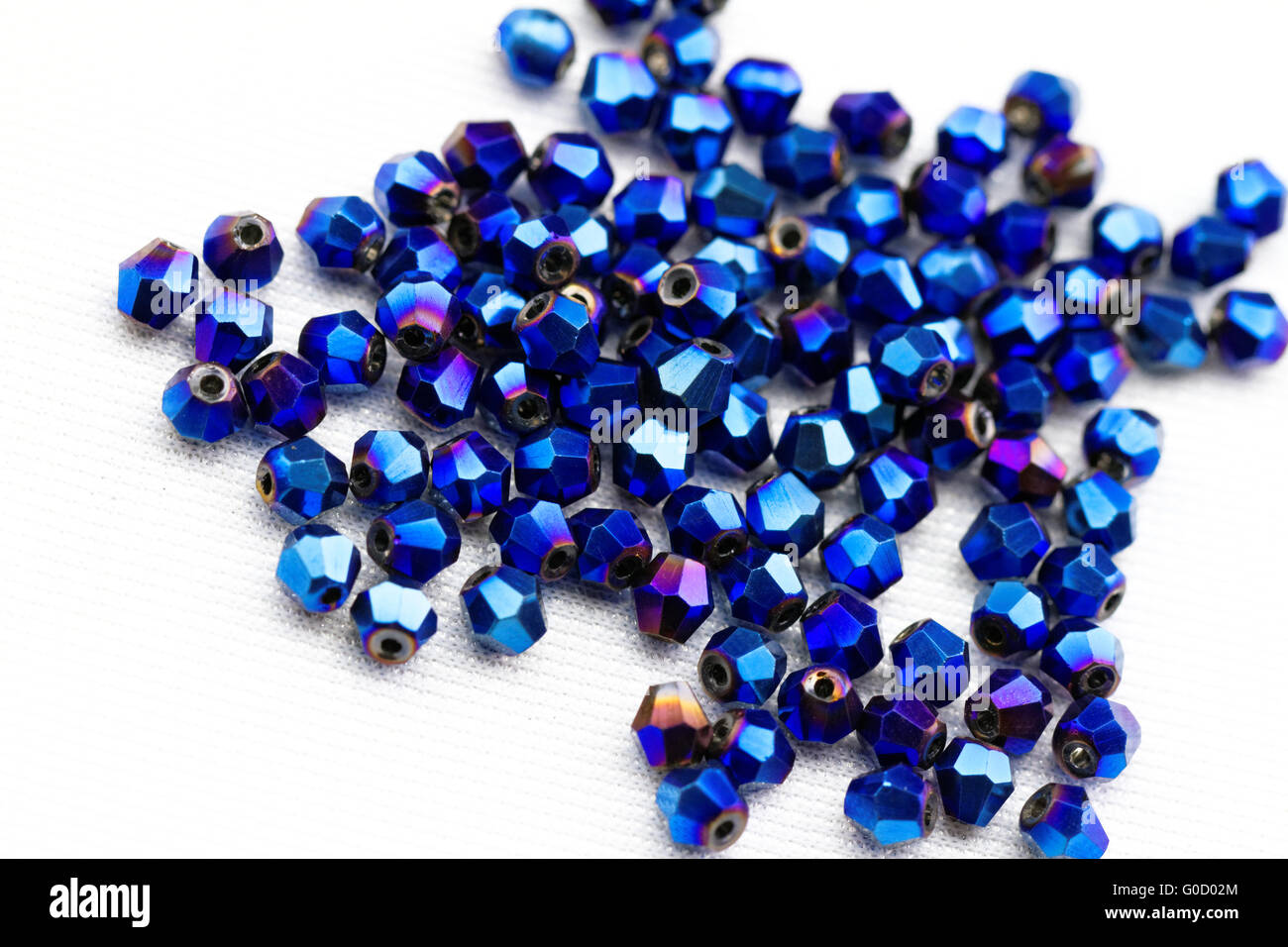 Beautiful glass beads closeup on white background Stock Photo - Alamy