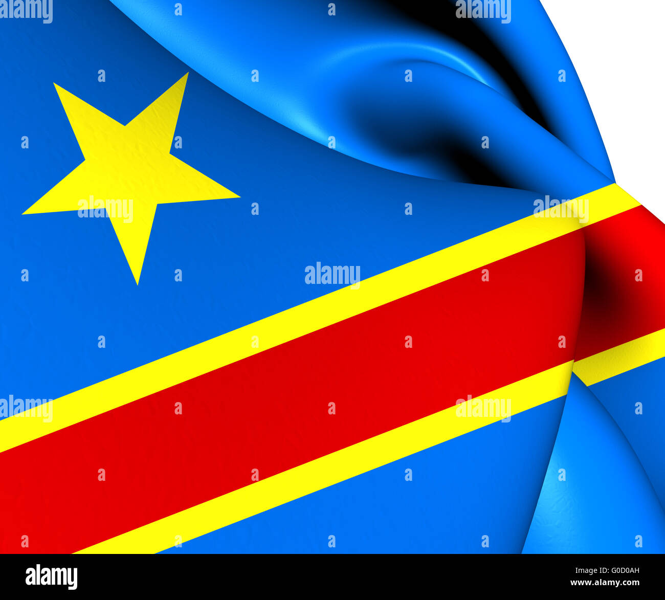 Democratic Republic of the Congo Flag. Close Up Stock Photo - Alamy