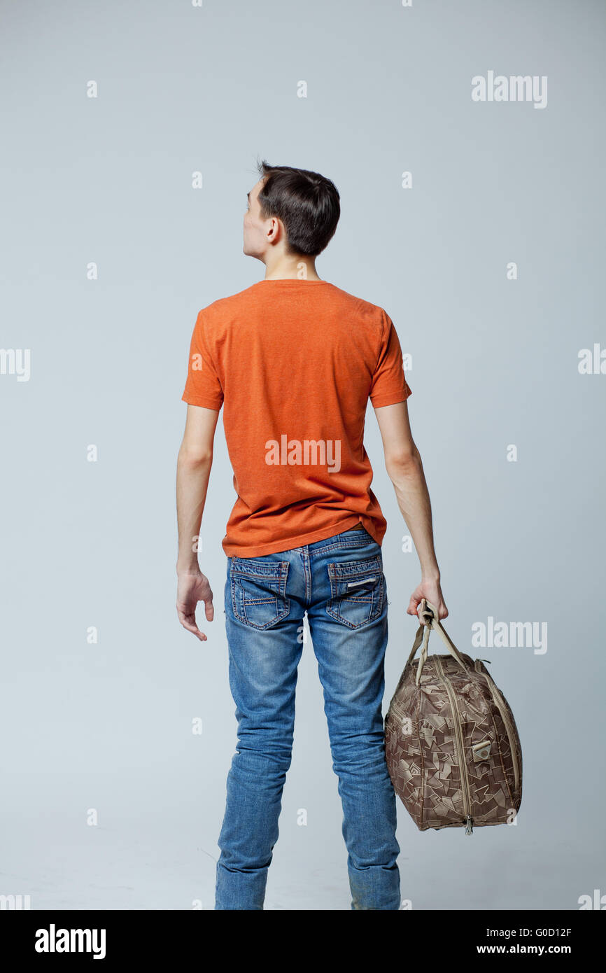 male with bag Stock Photo - Alamy