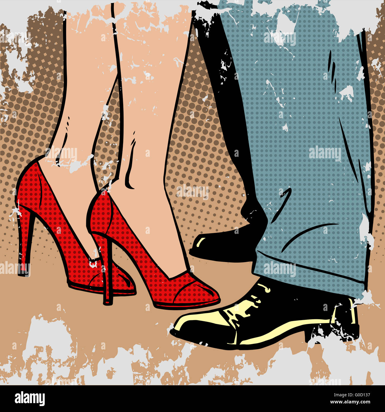Cartoon pop art dance hi-res stock photography and images - Alamy
