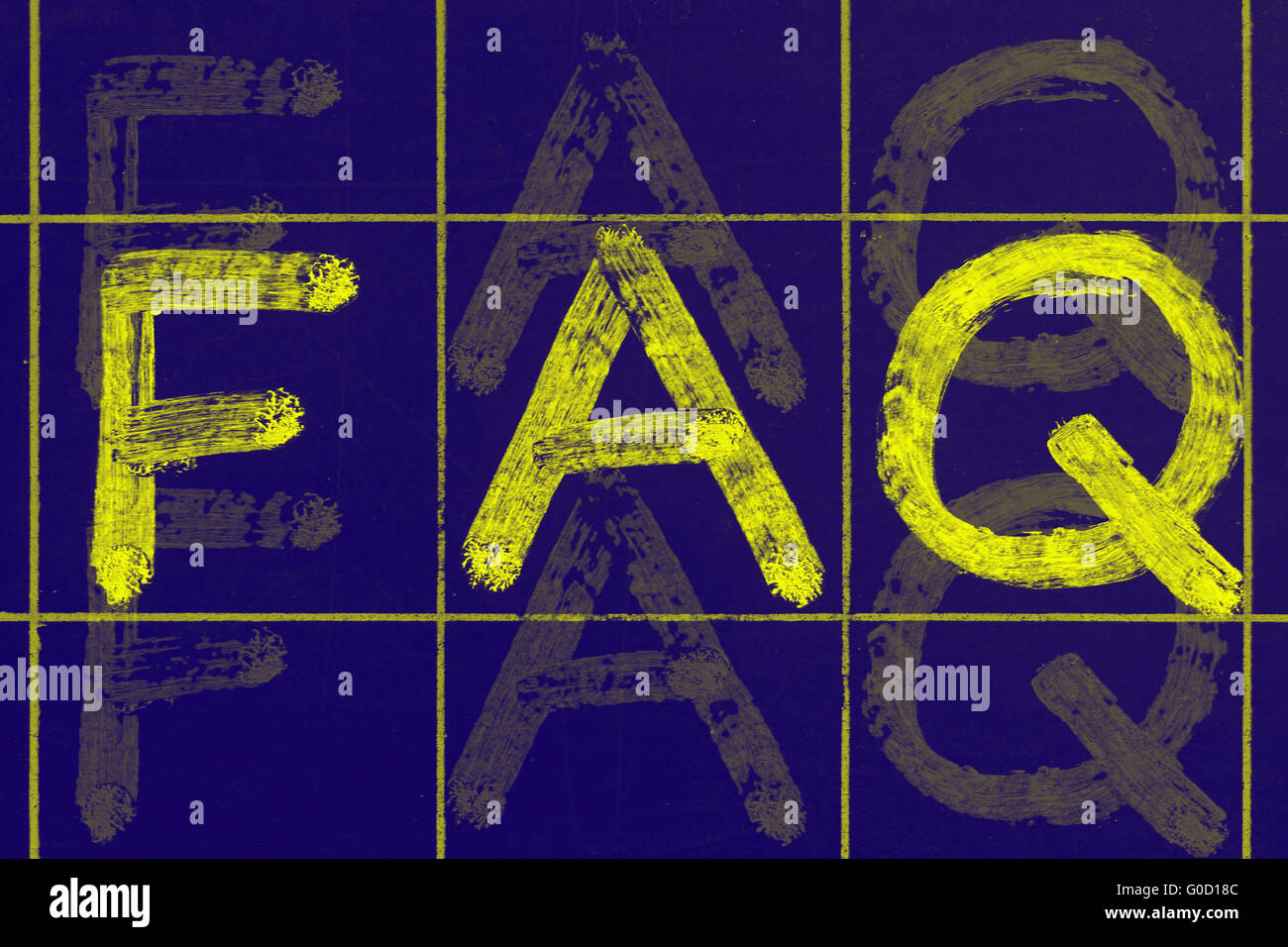 abbreviation FAQ handwritten on black chalkboard Stock Photo - Alamy