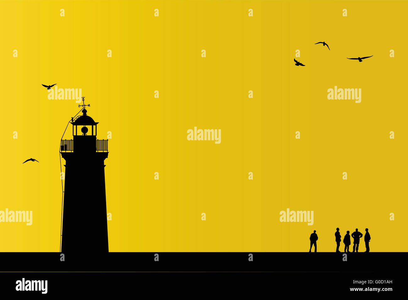 Meet at the lighthouse Stock Photo - Alamy