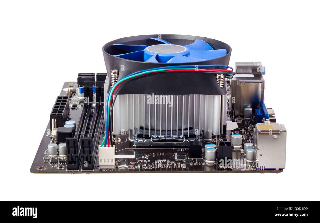 Computer motherboard isolated on white background Stock Photo - Alamy