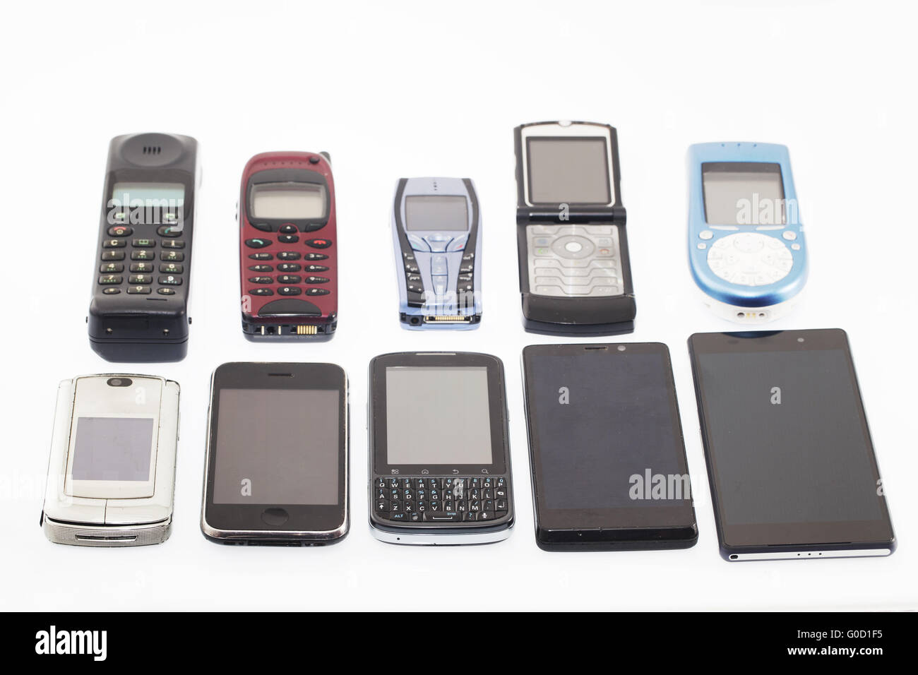 Old style mobile phones hi-res stock photography and images - Alamy