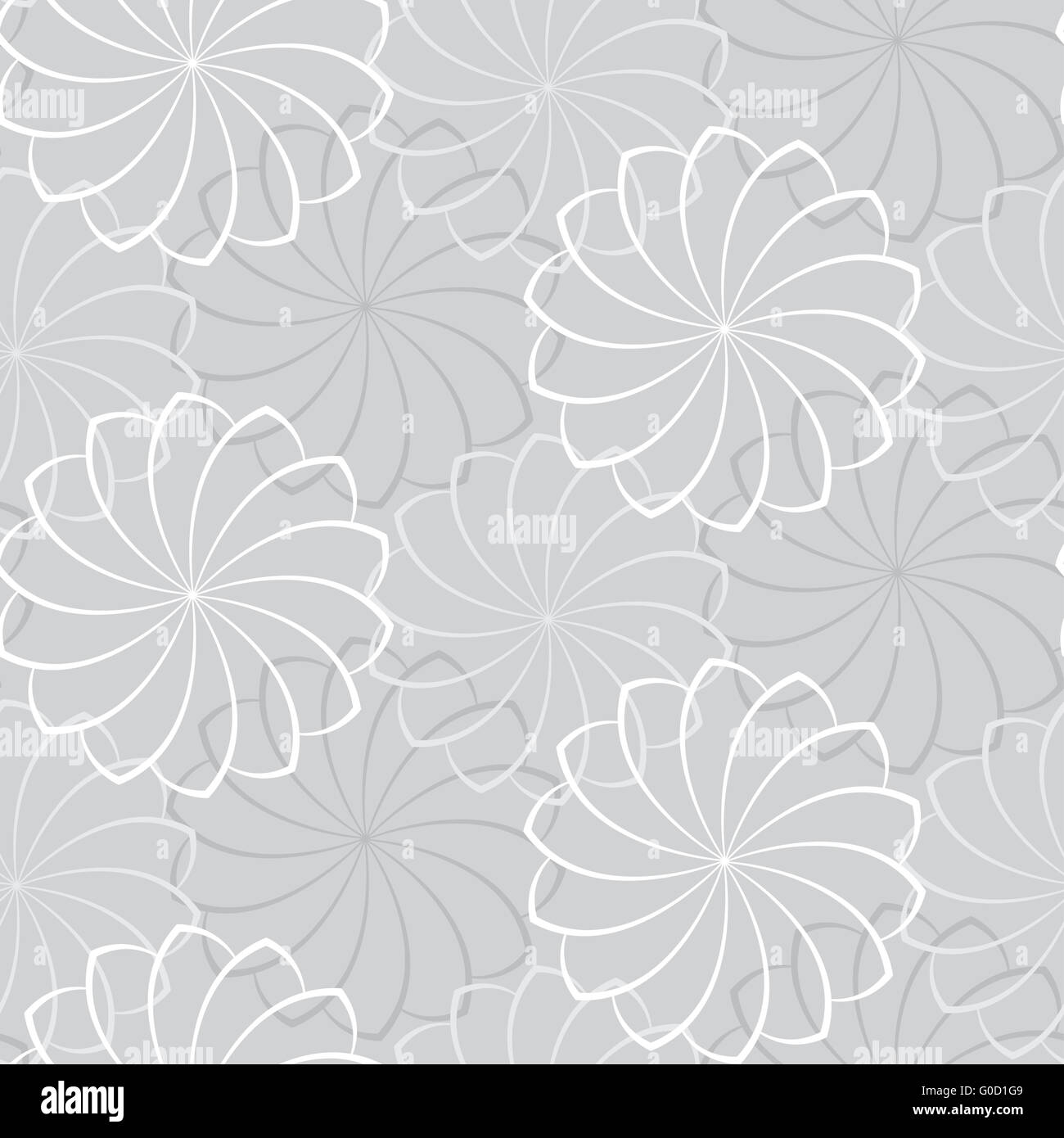 Vector seamless gray background with a flowers Stock Photo - Alamy