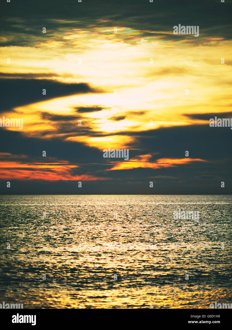 Beautiful Sunset Over Sea Stock Photo - Alamy