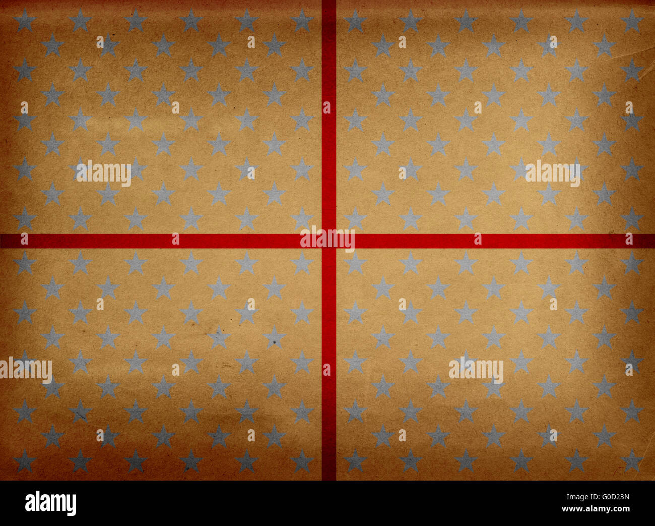 Present wrapped in gold paper and red ribbon Stock Photo - Alamy