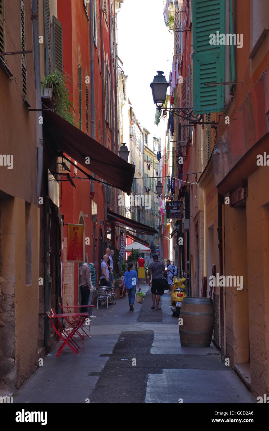 Narrow shopping street old town nice hi-res stock photography and ...