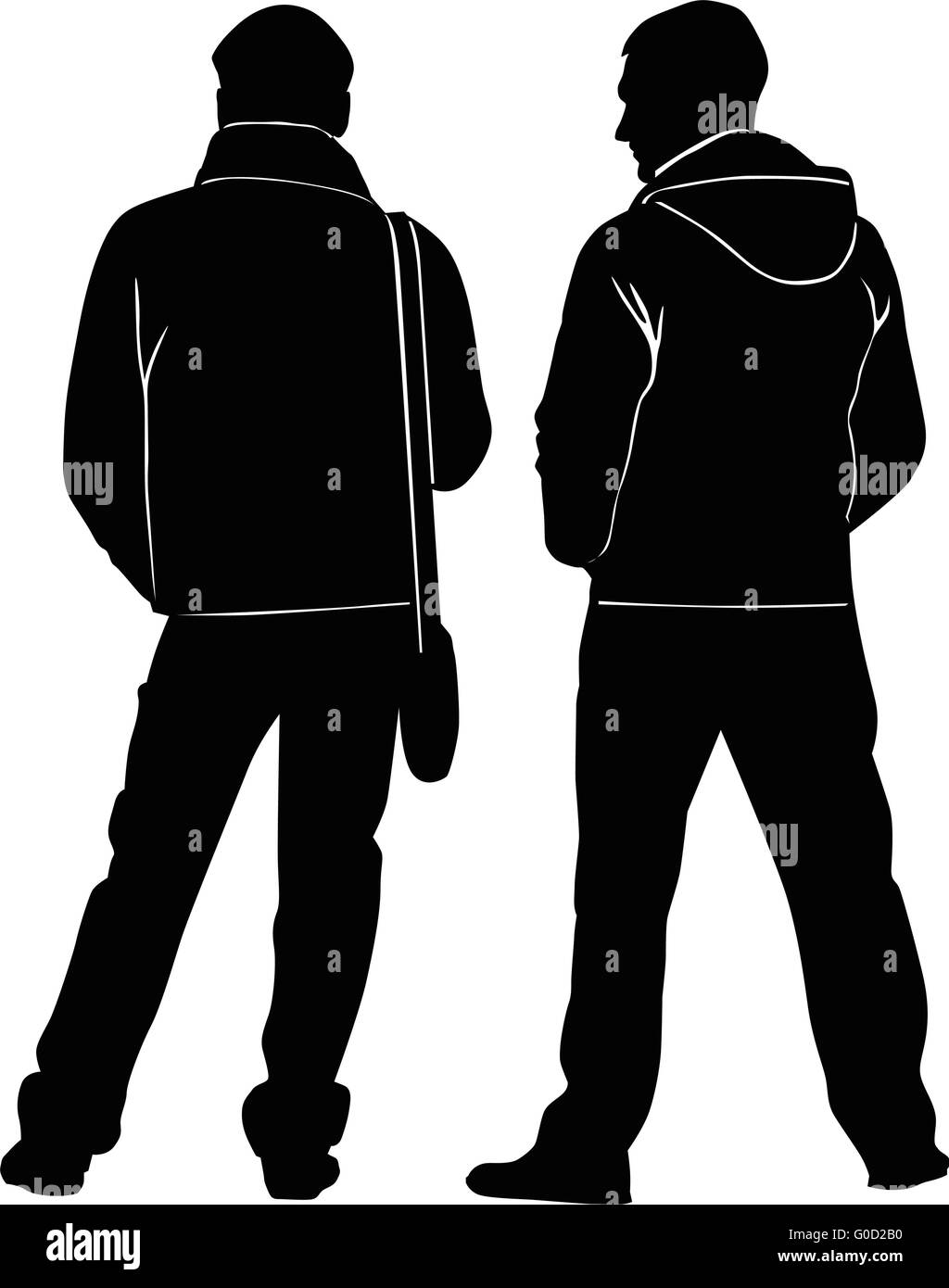 Young people standing talking Black and White Stock Photos & Images - Alamy