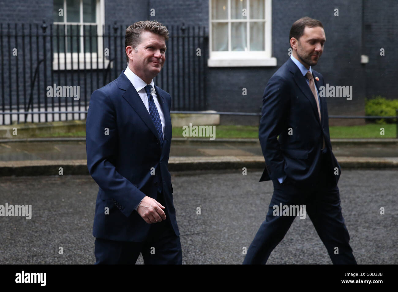 Matthew Barzun (L), United States Ambassador to the United Kingdom ...