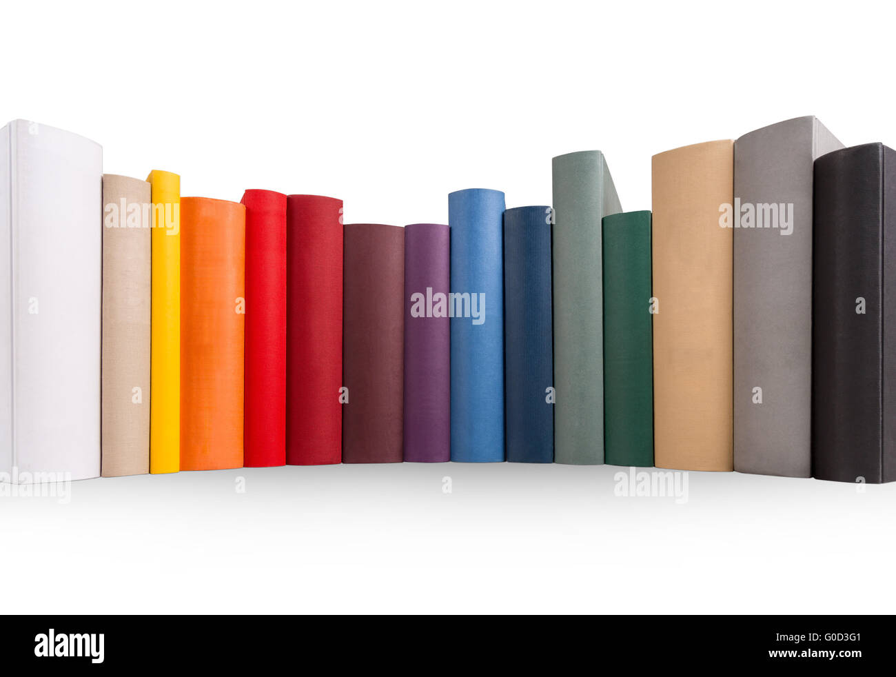 Row of different books Stock Photo - Alamy